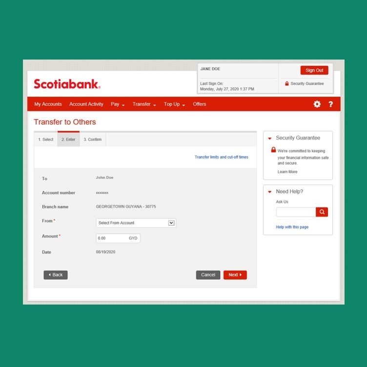How to transfer funds